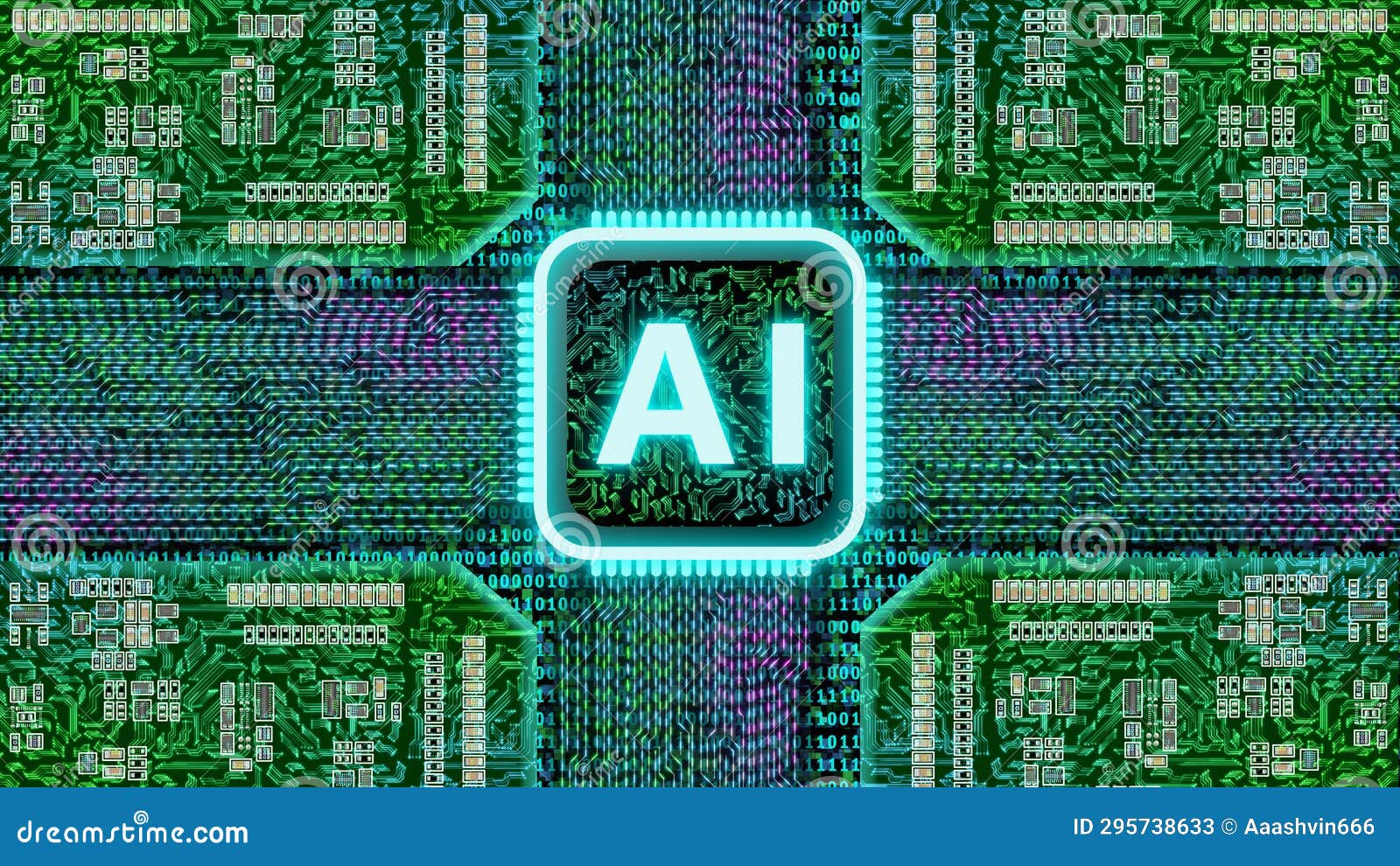 Ai microchip image stock image. Image of industry, learning - 295738633