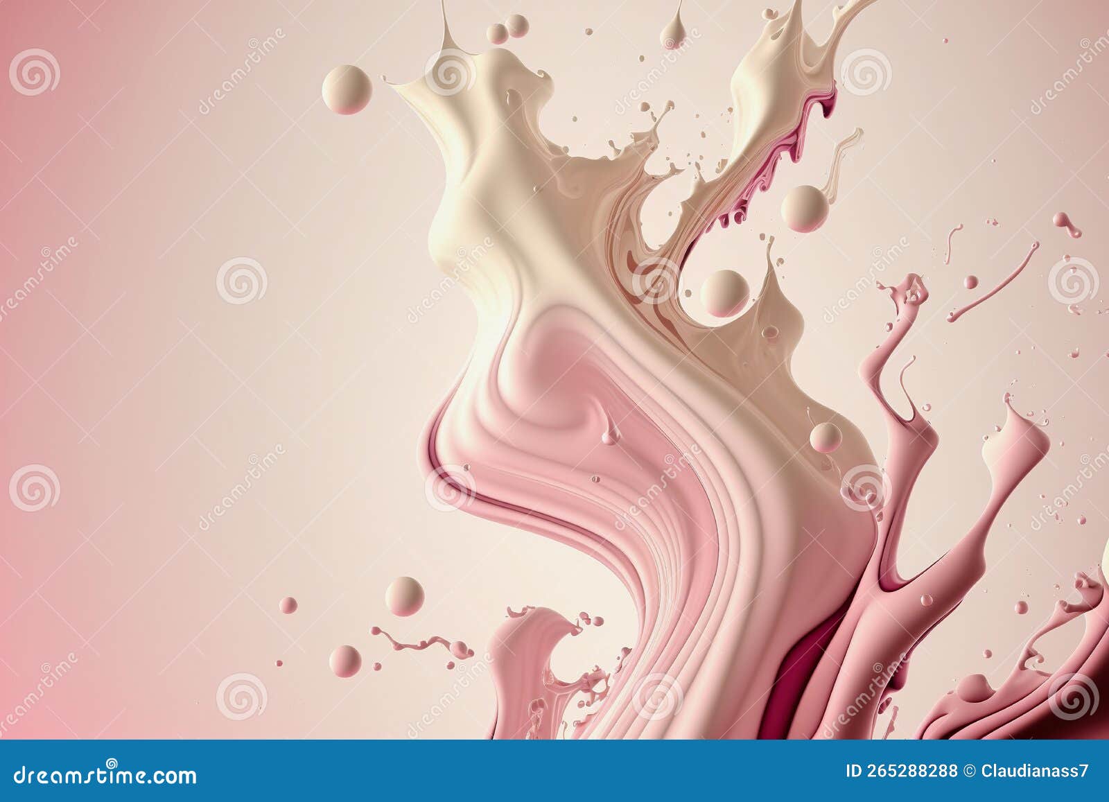 Light Pink Splash in Motion, Ai Generated Illustration Stock ...