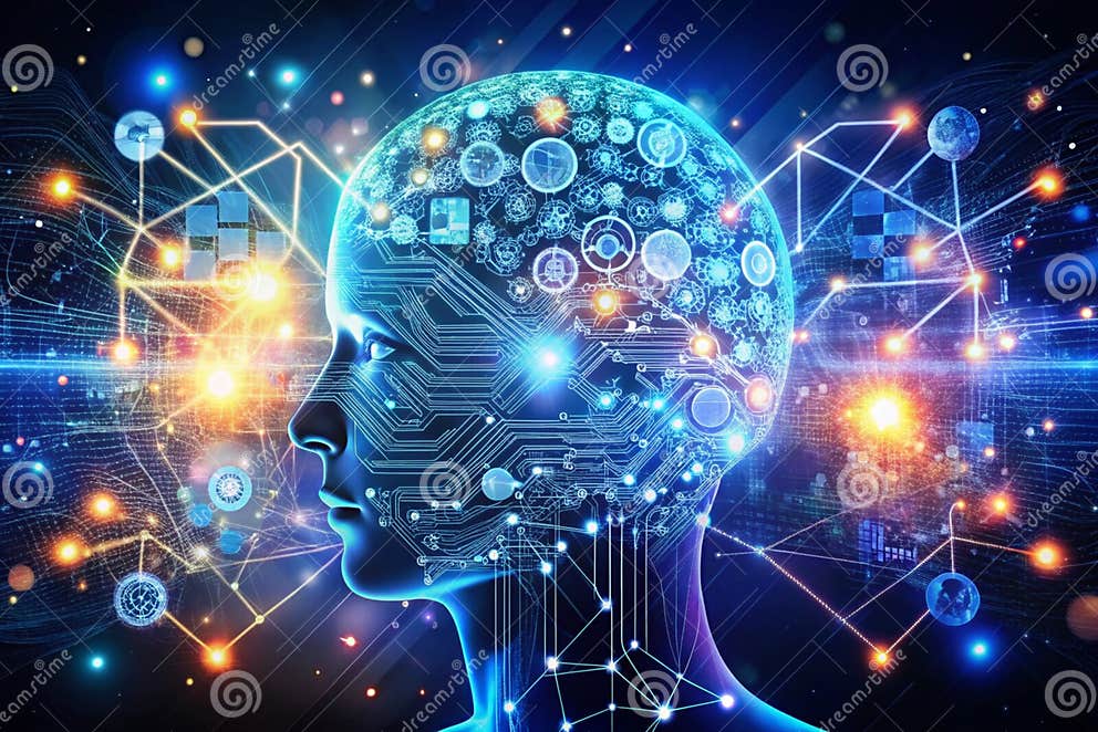 AI and Modern Technologies: Exploring Data Mining, Machine Learning, and More Stock Illustration ...