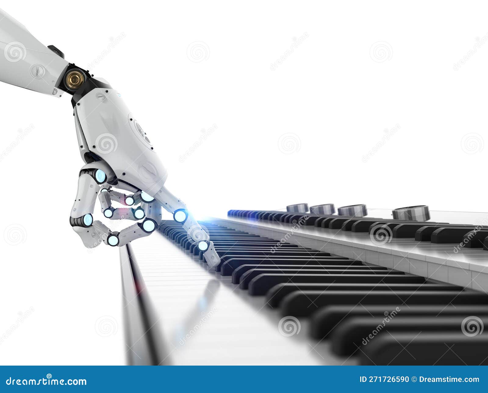 Ai Music Composer or Generator with Robot Play Piano Stock Illustration ...