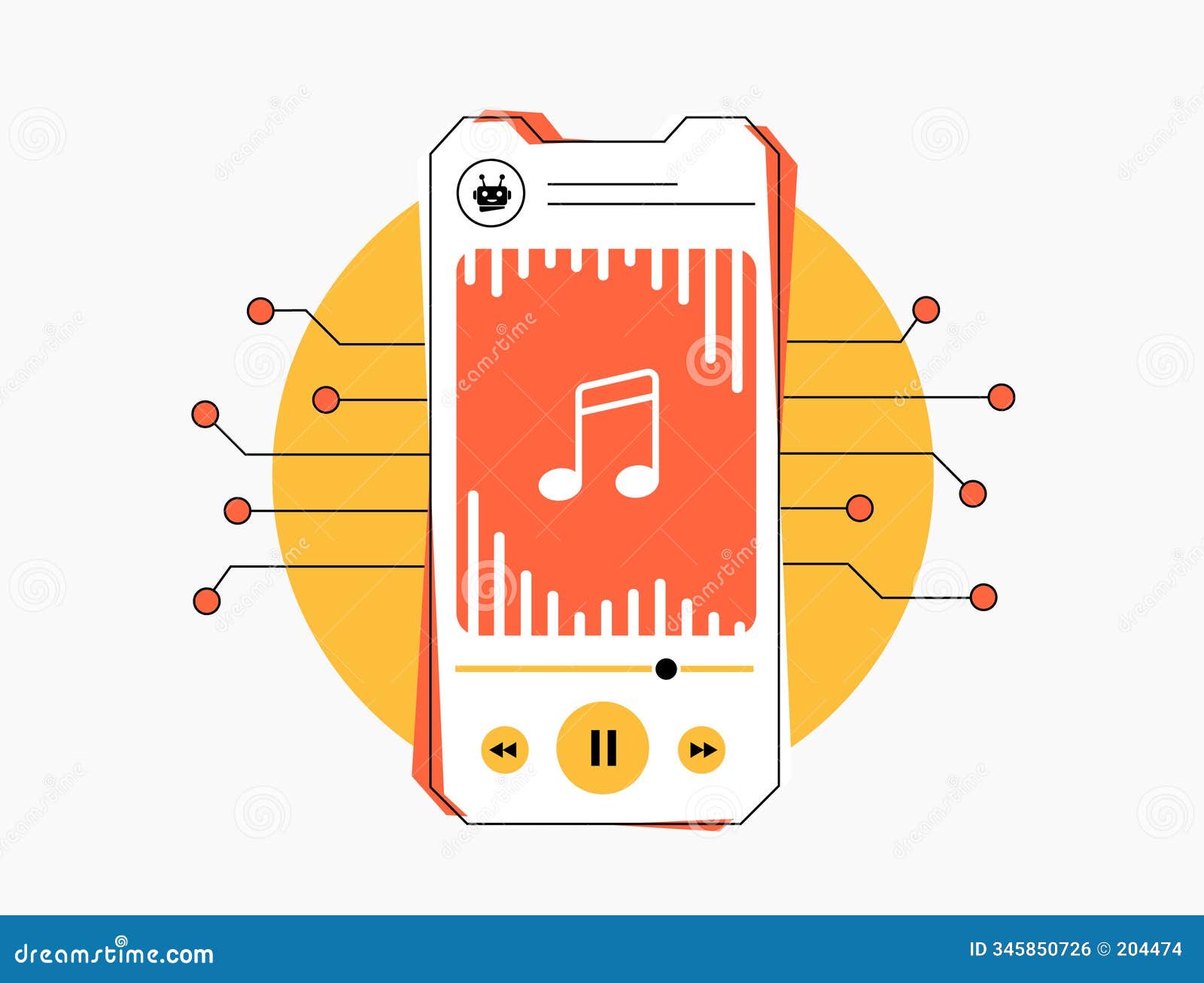 AI Music Generator Illustration Featuring Artificial Intelligence ...