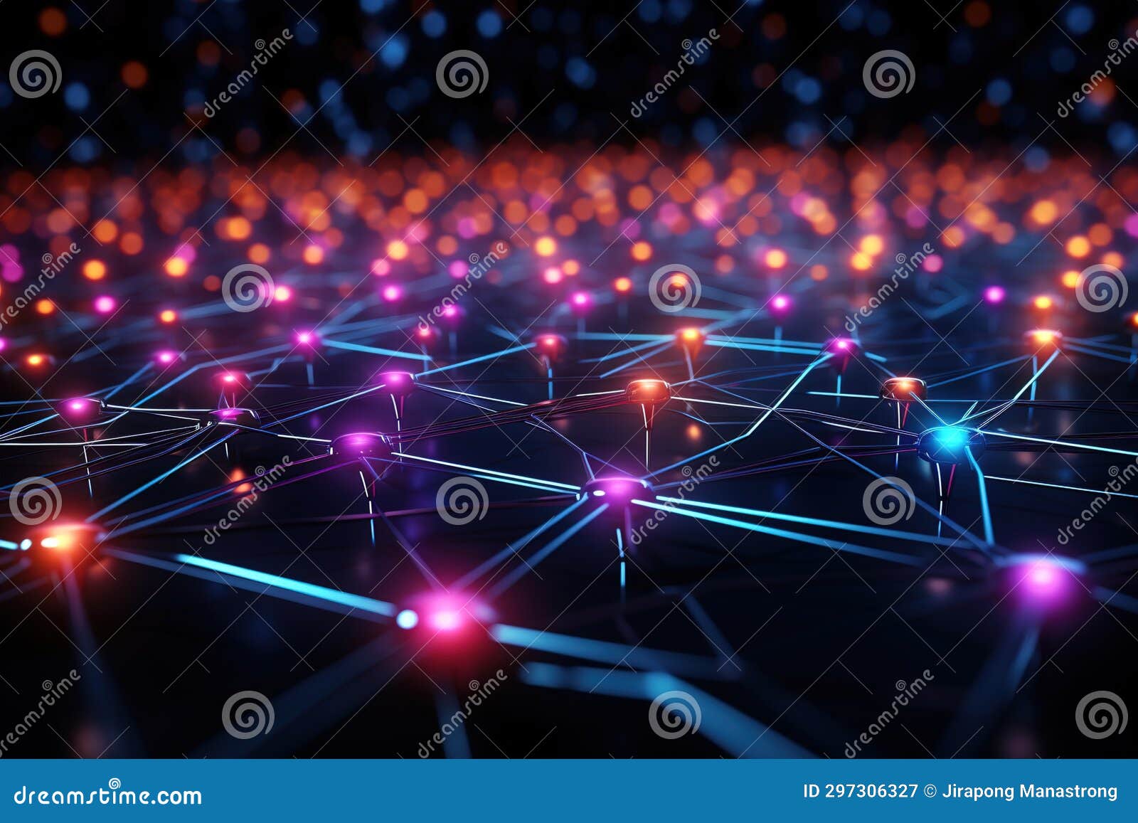 Ai Network, Big Data, Cloud Computing 3d Artificial Technology Concept ...