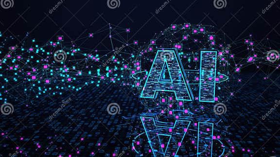 AI Networks Concept stock illustration. Illustration of data - 269578861