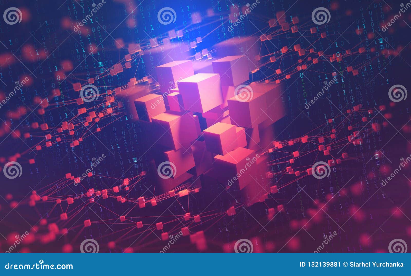 AI. Neural Networks and Artificial Intelligence Stock Illustration ...
