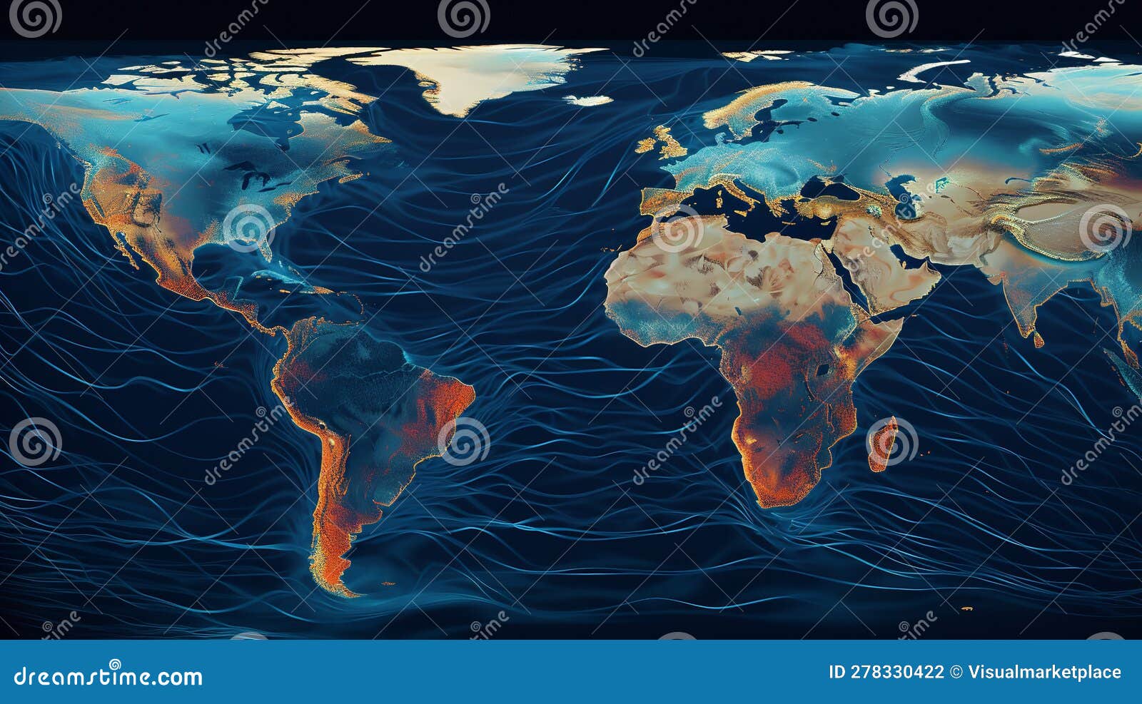 AI in Oceanographic Data Analysis Stock Illustration - Illustration of ...