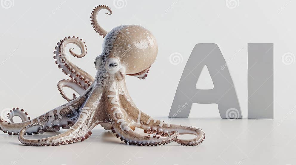 AI Octopus Encounter: Beyond the Studio Stock Photo - Image of ...