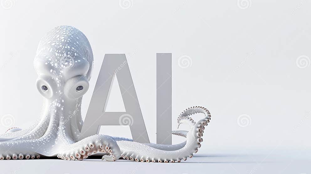 AI Octopus Encounter: Beyond the Studio Stock Image - Image of machine ...