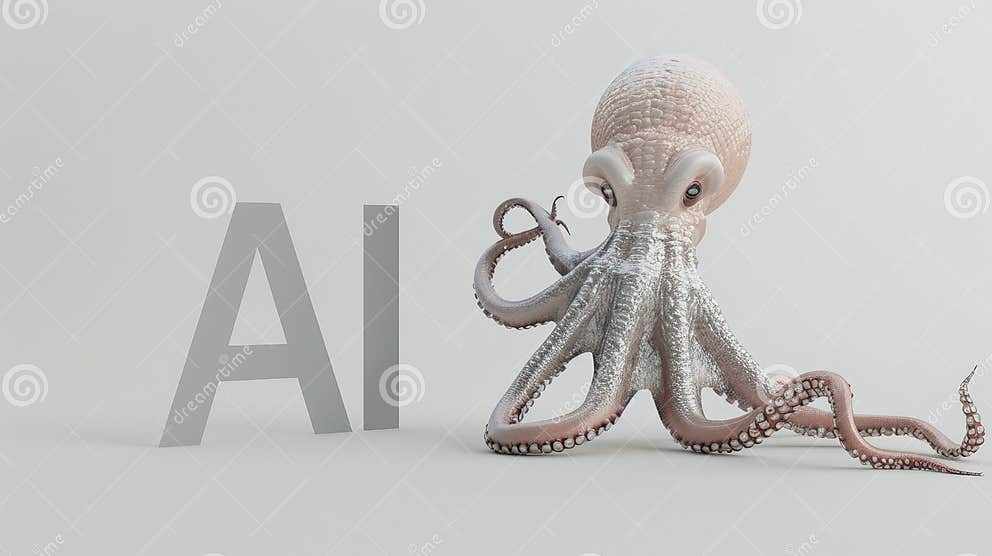 AI Octopus Encounter: Beyond the Studio Stock Photo - Image of ...