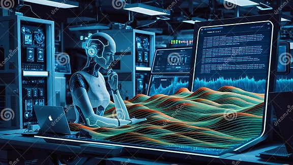 AI-operated Technology Operating System Stock Illustration ...