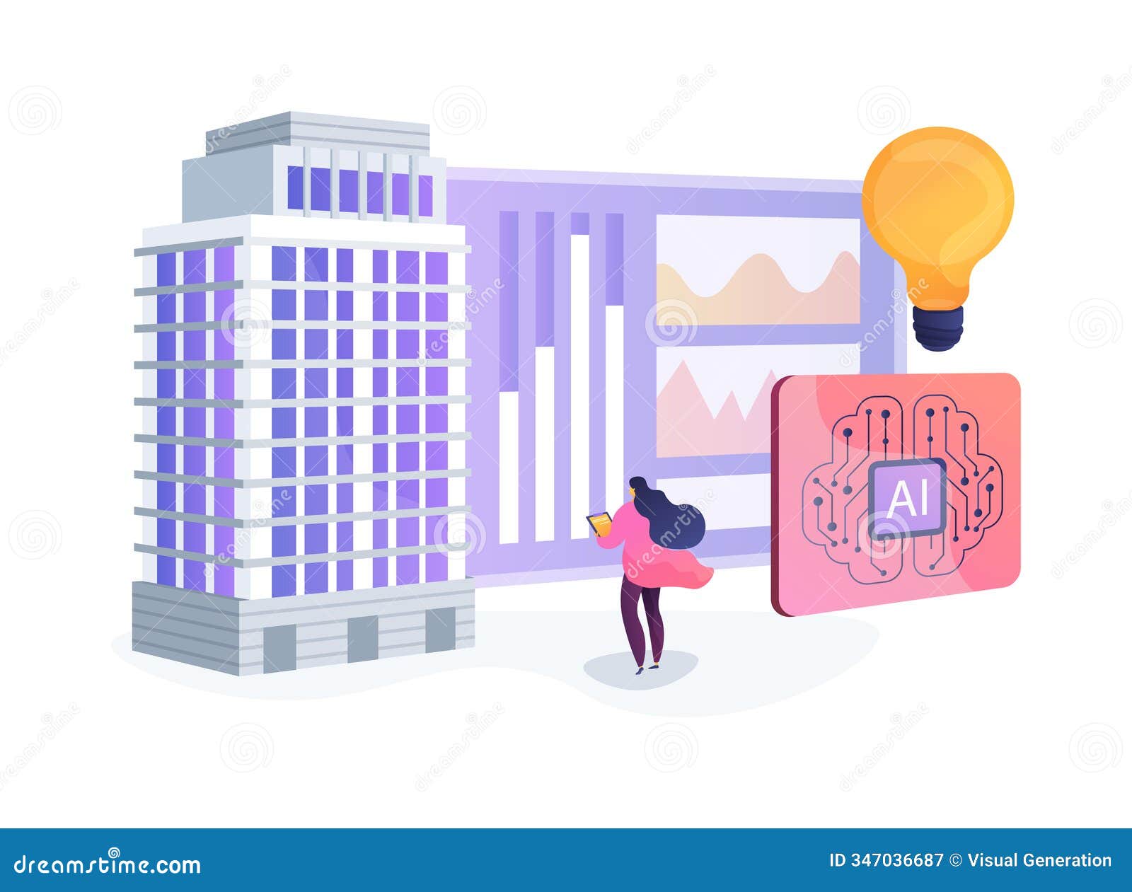 AI-Optimized Building Energy Management Abstract Concept Vector ...