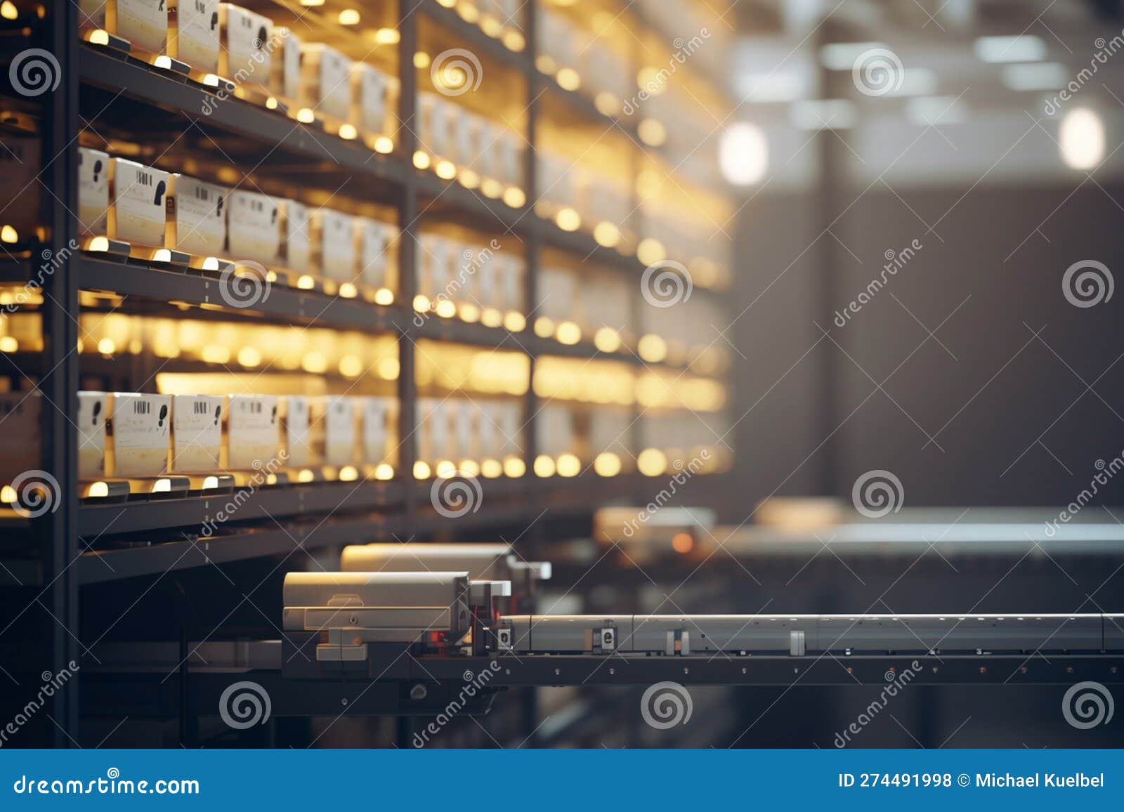 AI-optimized Warehouse: Illustration of an Intelligent, Self-Organizing ...