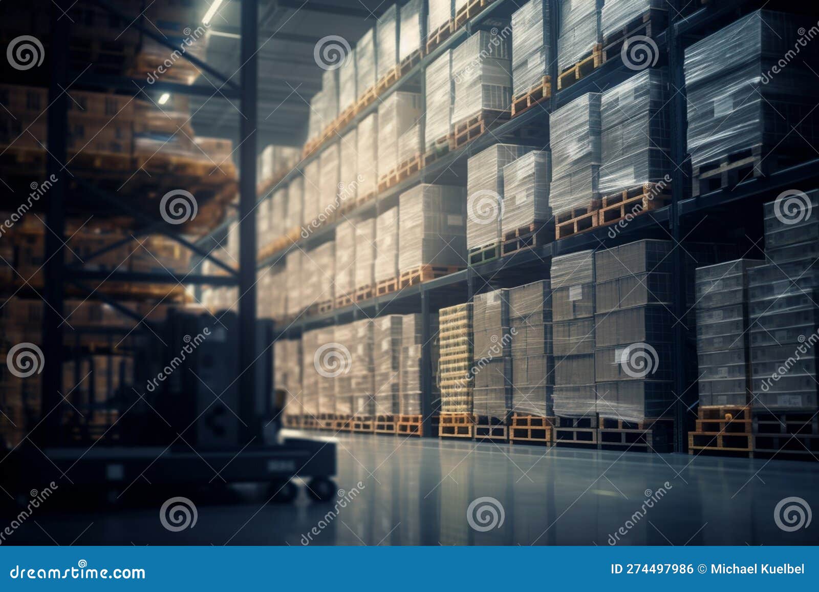 AI-optimized Warehouse: Illustration of an Intelligent, Self-Organizing ...
