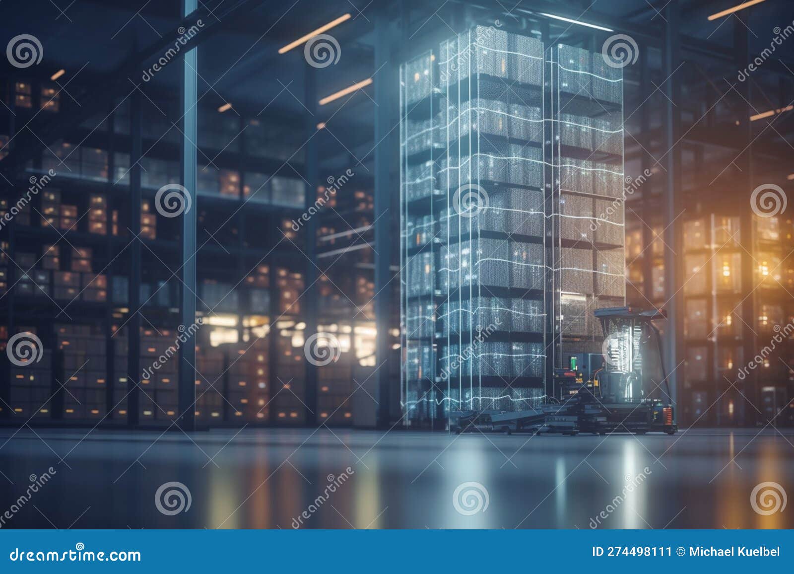 AI-optimized Warehouse: Illustration Of An Intelligent, Self-Organizing ...