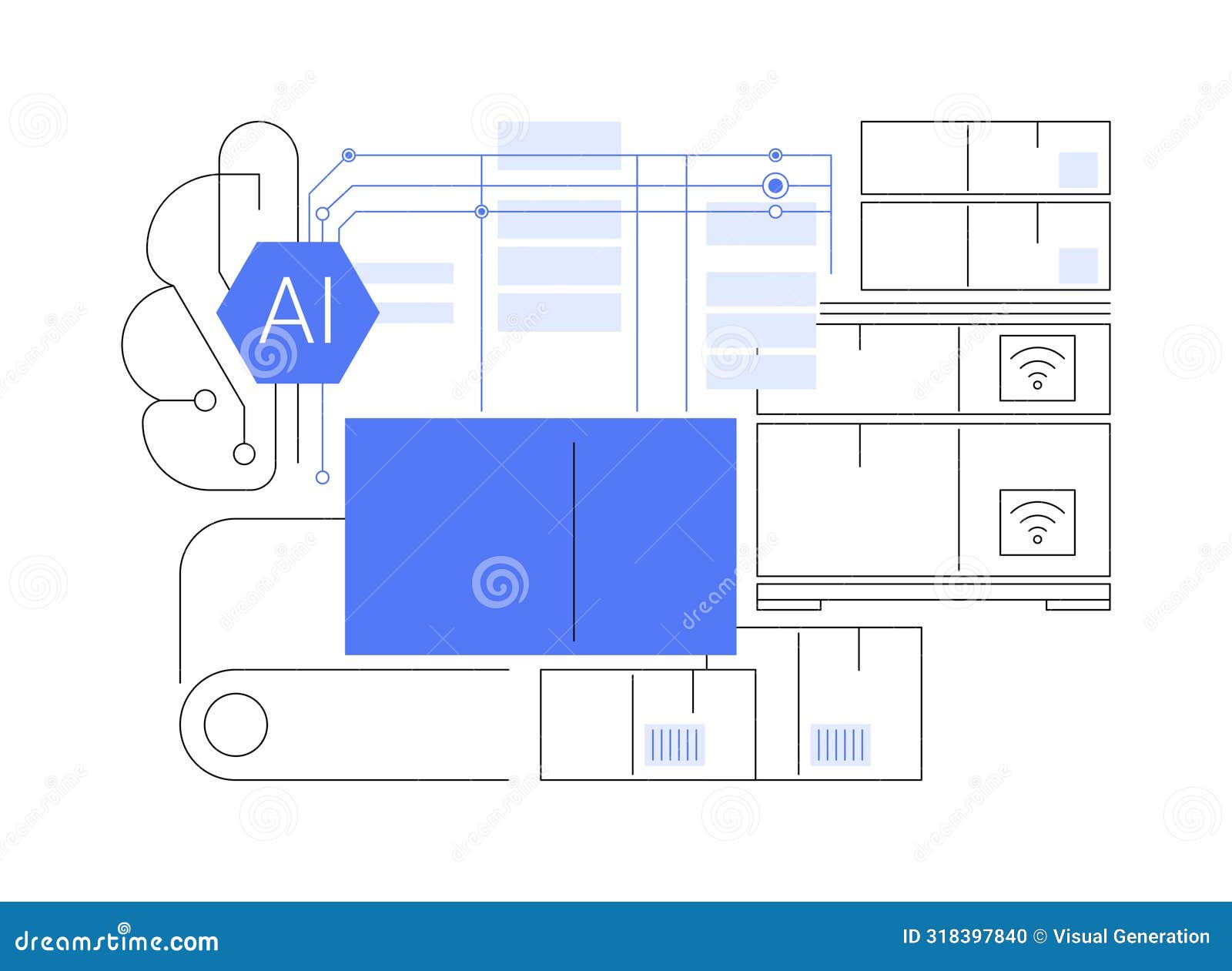 AI-Optimized Warehouse Operations Abstract Concept Vector Illustration ... AI-Optimized Warehouse Operations Abstract Concept Vector Illustration ...