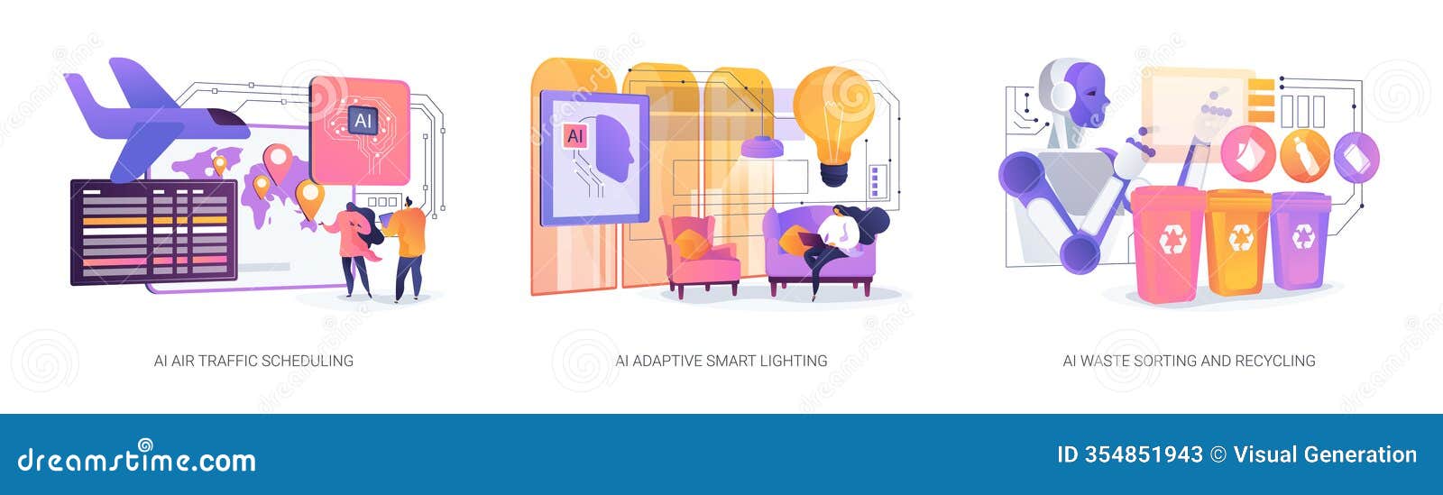 AI Optimizing Operations And Living Abstract Concept Vector ...