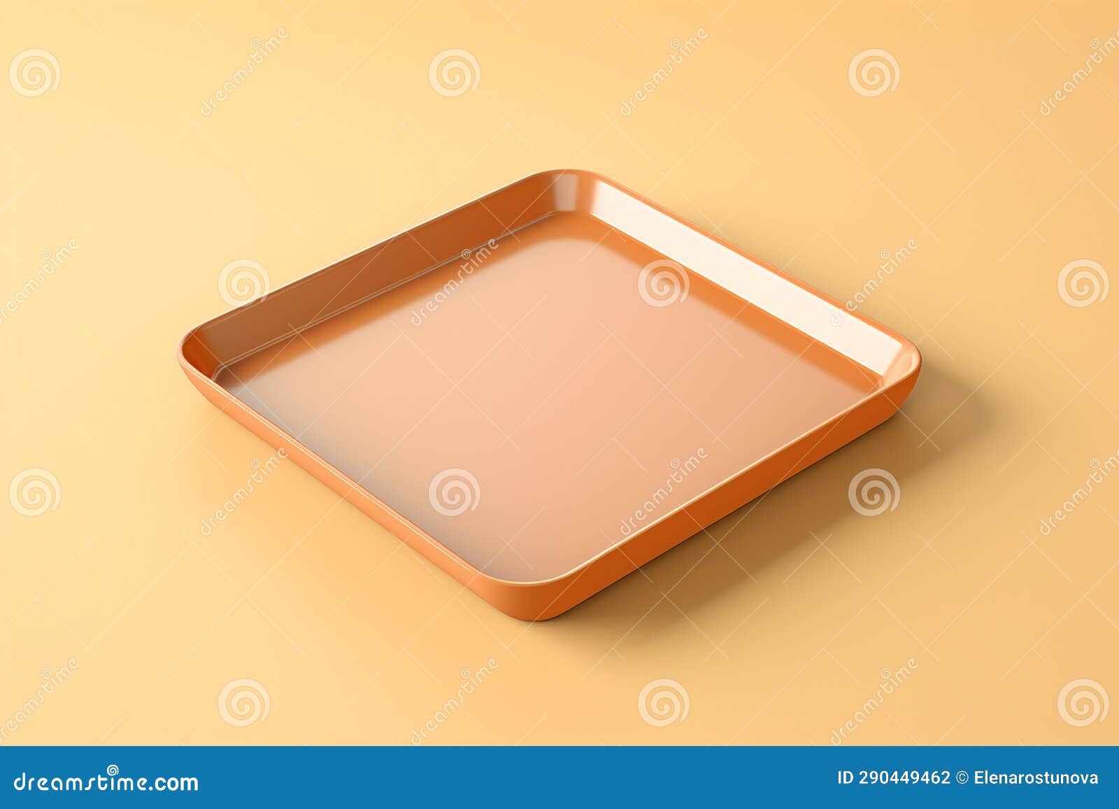 Paper Tray Mockup. Orange Tray is on the Yellow Background Stock ...