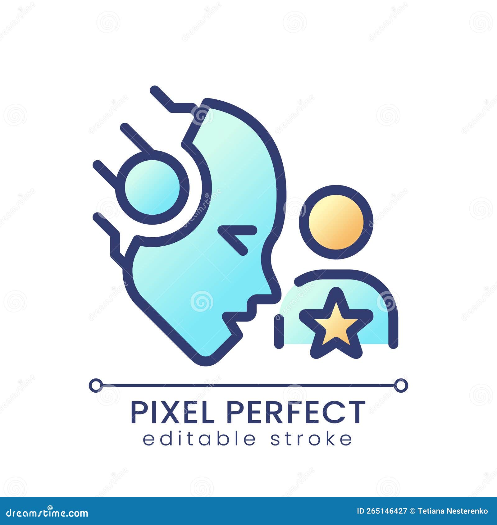 AI Personalizes Pixel Perfect Color Gradient Icon Stock Vector - Illustration of improve ...