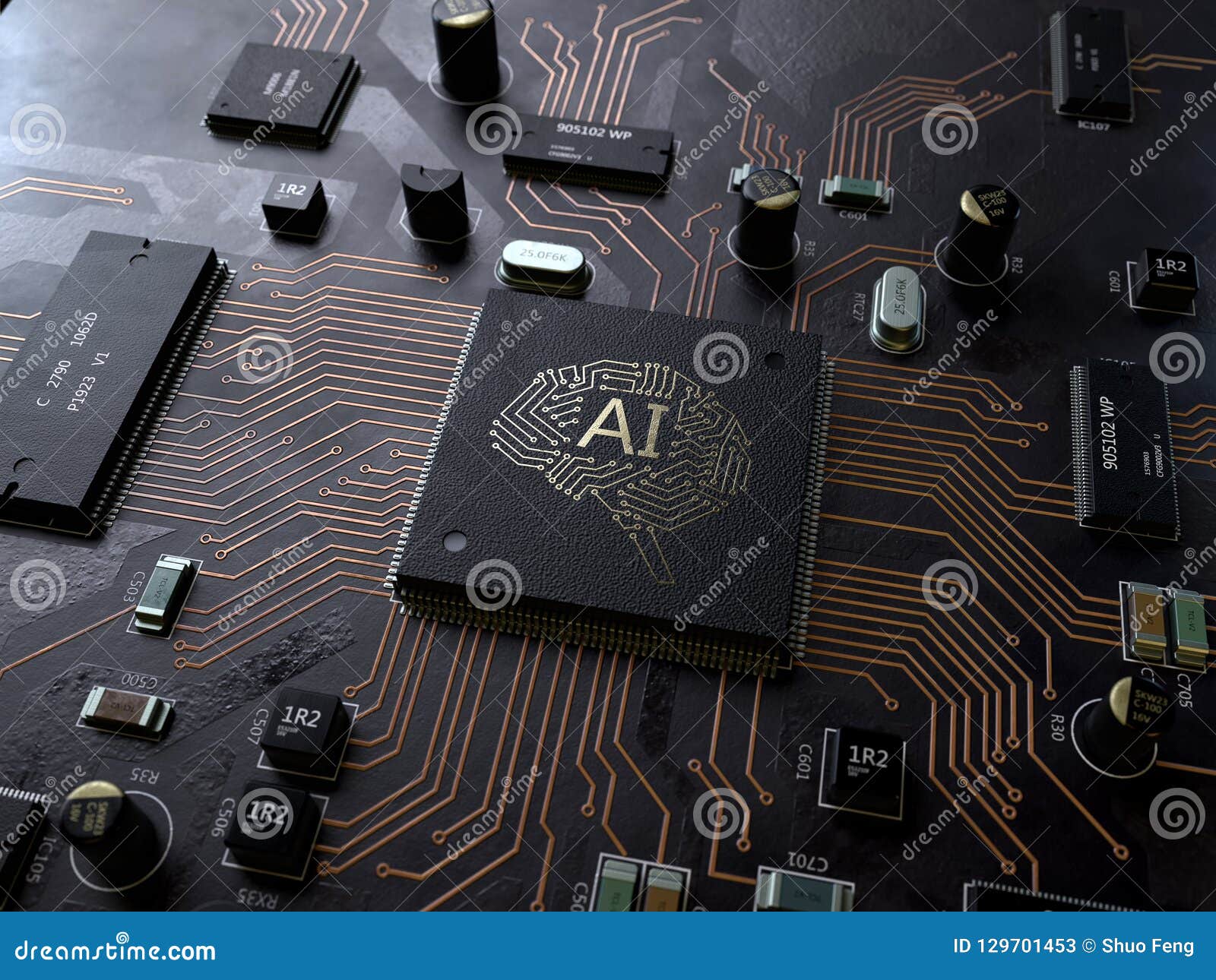 AI, Placa De Circuito De La Inteligencia Artificial Imagen de archivo ... AI, Placa De Circuito De La Inteligencia Artificial Imagen de archivo ...