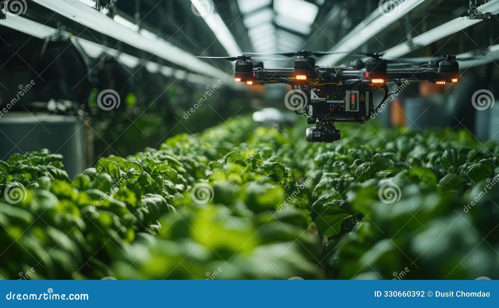 AI-Powered Autonomous Farm with Robotic Harvesters and Drones Concept ...
