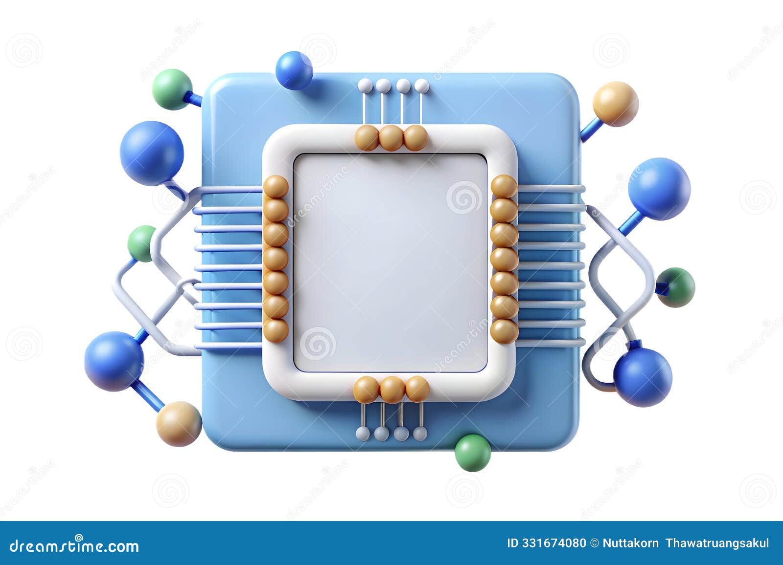 AI Powered Bioinformatics Border Frame Concept As a Minimalistic Border ...