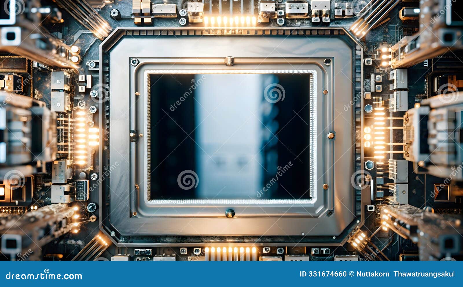 AI Powered Circuit Frame Concept As a Clean Border Frame Featuring ...