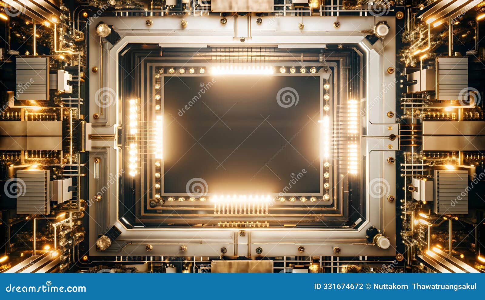 AI Powered Circuit Frame Concept As a Clean Border Frame Featuring ...