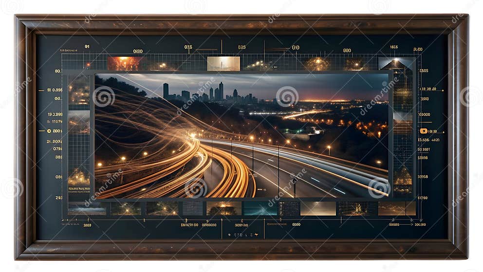 Ai Powered Data Stream Frame Concept As A Clean Border Frame Featuring Dynamic Data Streams On
