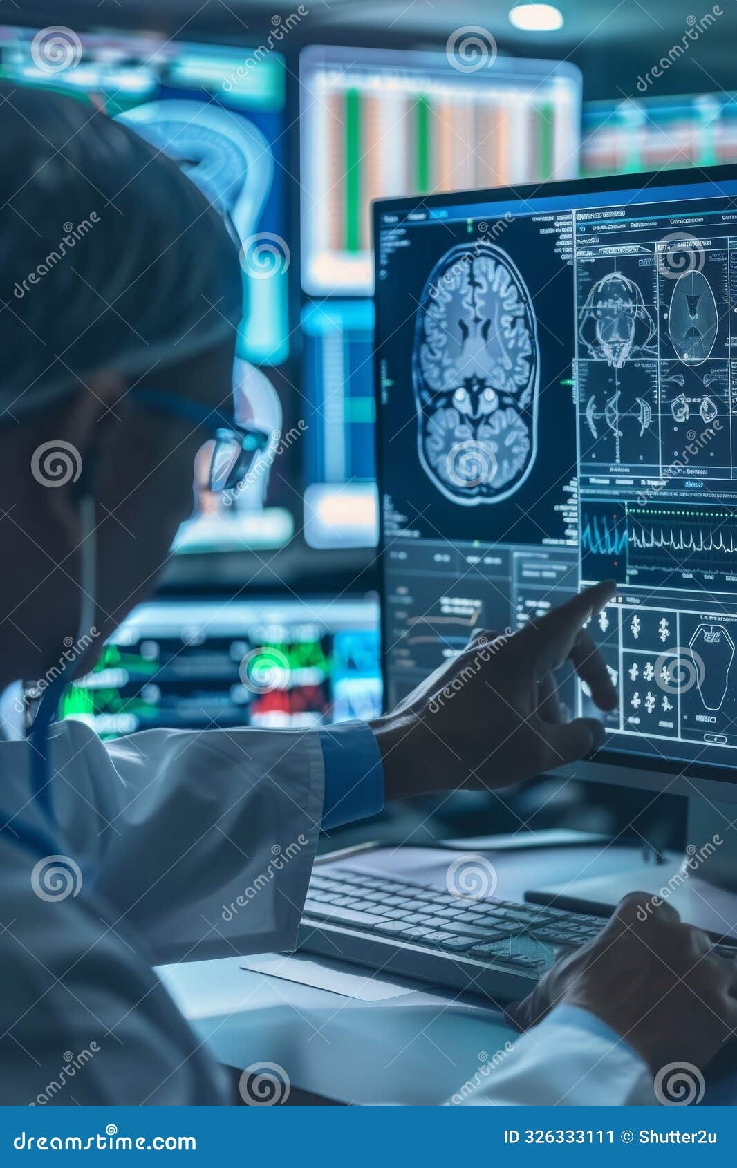 An AIpowered Diagnostic Tool Analyzing Patient Data Symbolizing the ...