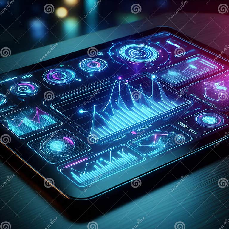 AI-Powered Financial Forecasting Interface Stock Illustration ...