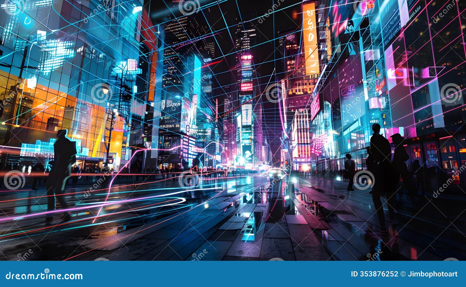 AI-powered Future Advanced Urban Design Digital City. Stock ...