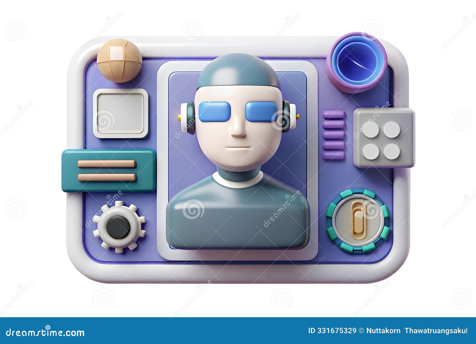 AI Powered Human Machine Interface Frame Concept As a Border Frame ...