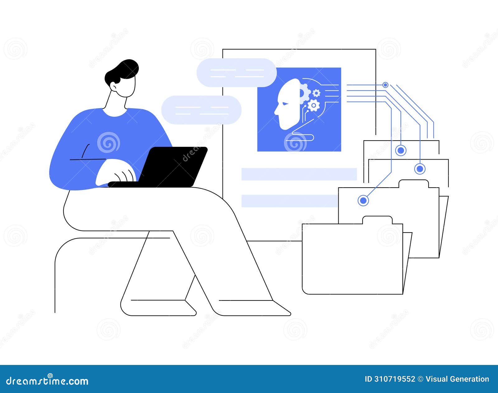 Onboarding Process Rectangle Infographic Template Cartoon Vector ...