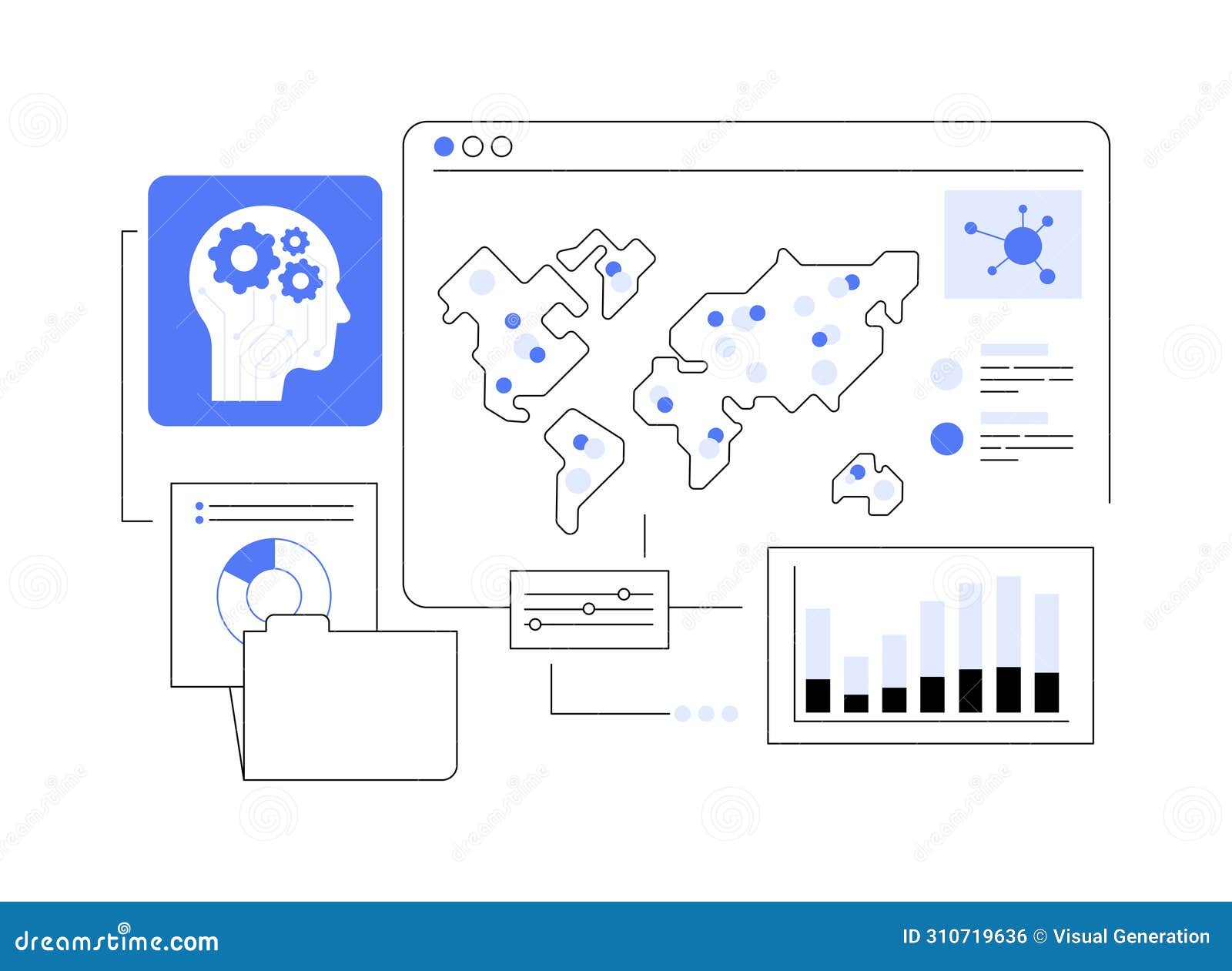 AI-Powered Predictive Disease Outbreak Analysis Abstract Concept Vector ...