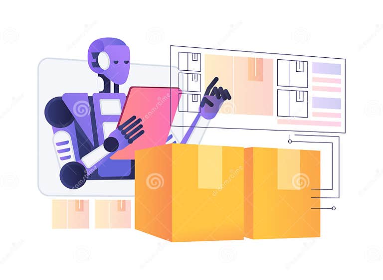 AI-Powered Predictive Stocking Abstract Concept Vector Illustration ...