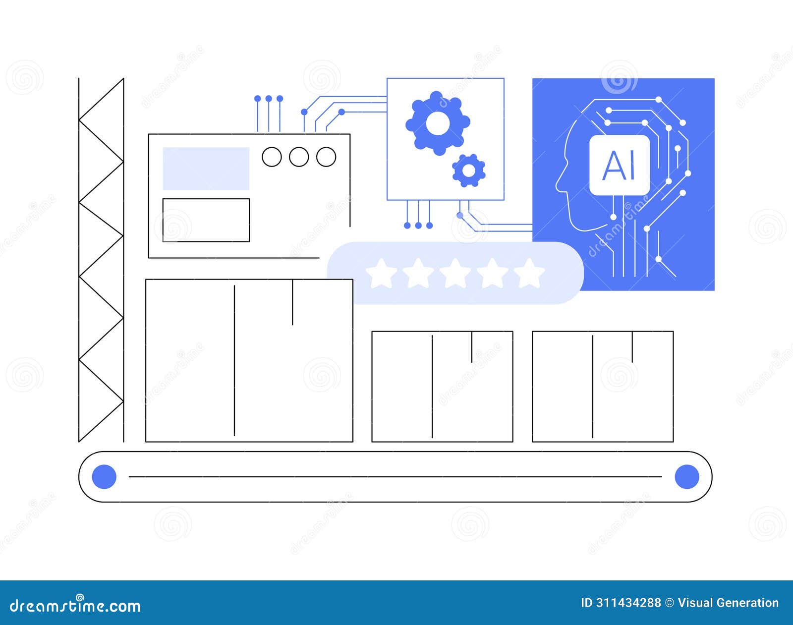 AI-Powered Quality Control Abstract Concept Vector Illustration. Stock ...