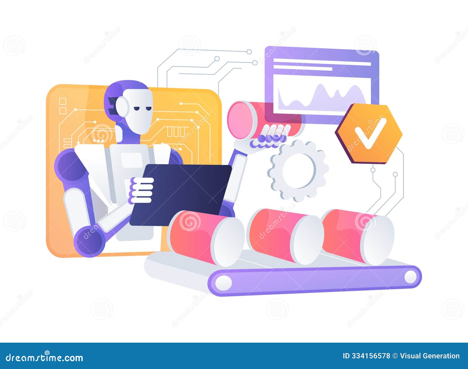 AI-Powered Quality Control Abstract Concept Vector Illustration. Stock ...