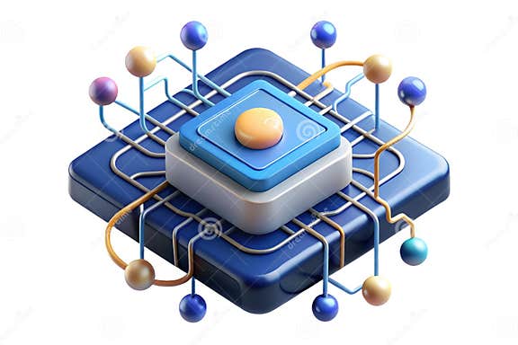 AI Powered Quantum Computing Vector Concept As a Minimalistic Abstract ...