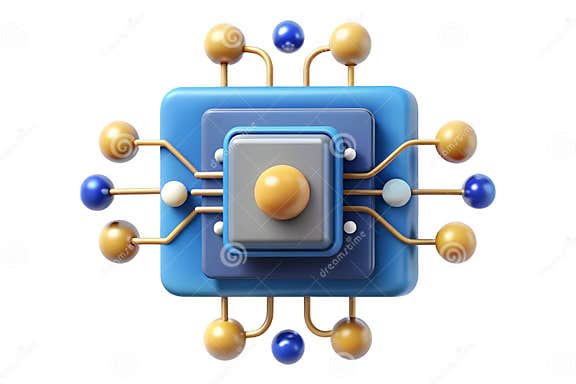 AI Powered Quantum Computing Vector Concept As a Minimalistic Abstract ...