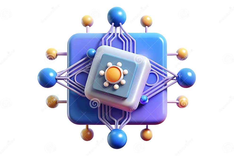 AI Powered Quantum Computing Vector Concept As a Minimalistic Abstract Featuring Quantum ...