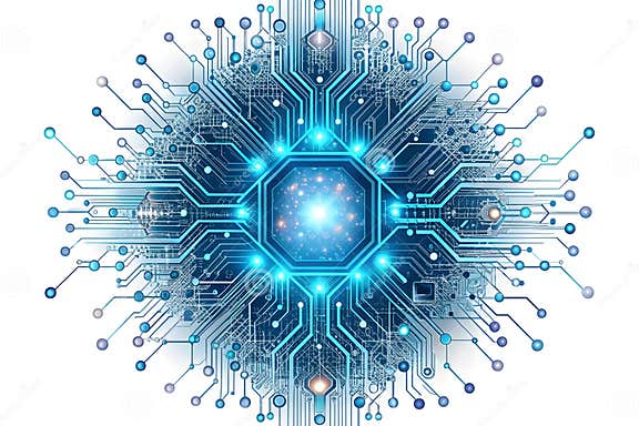 AI Powered Quantum Computing Vector Concept As a Minimalistic Abstract ...