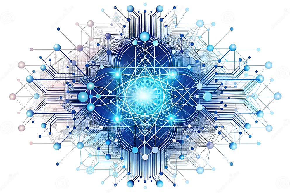 AI Powered Quantum Computing Vector Concept As a Minimalistic Abstract ...