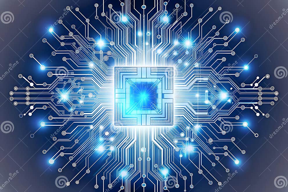 Ai Powered Quantum Computing Vector Concept As A Minimalistic Abstract Featuring Quantum