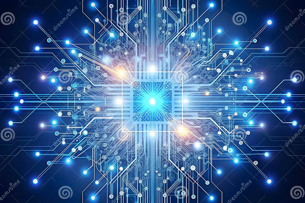 AI Powered Quantum Computing Vector Concept As a Minimalistic Abstract Featuring Quantum ...