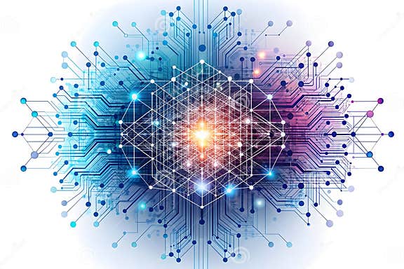 AI Powered Quantum Computing Vector Concept As a Minimalistic Abstract Featuring Quantum ...