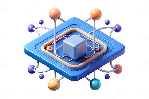 AI Powered Quantum Computing Vector Concept As a Minimalistic Abstract Featuring Quantum ...
