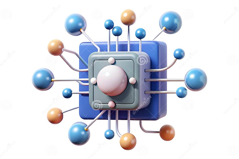 AI Powered Quantum Computing Vector Concept As a Minimalistic Abstract ...