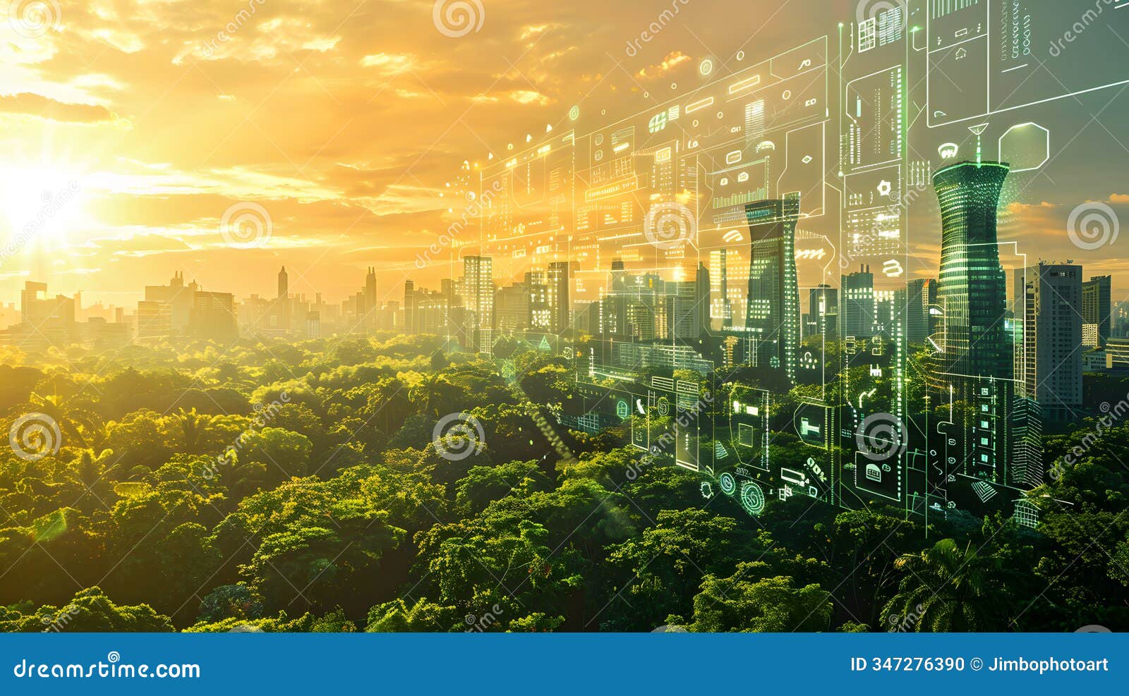AI-Powered Urban Planning Futuristic Urban Environment Stock ...