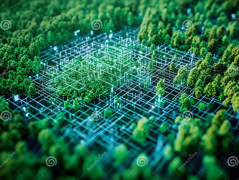 AI Powered Visualization of Interconnected Natural Ecosystems Stock ...
