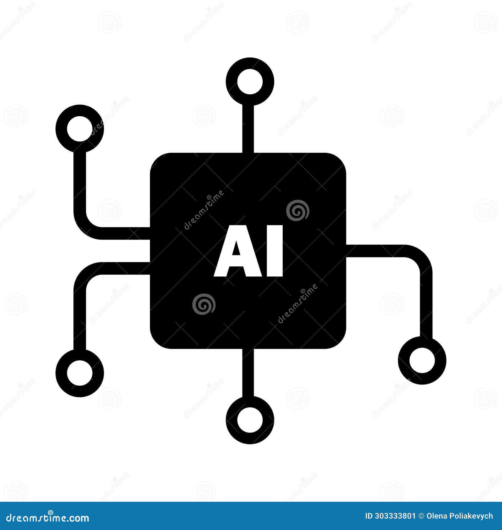 AI Processor Icon. AI Processor Mini Symbol. Vector Illustration. EPS ...