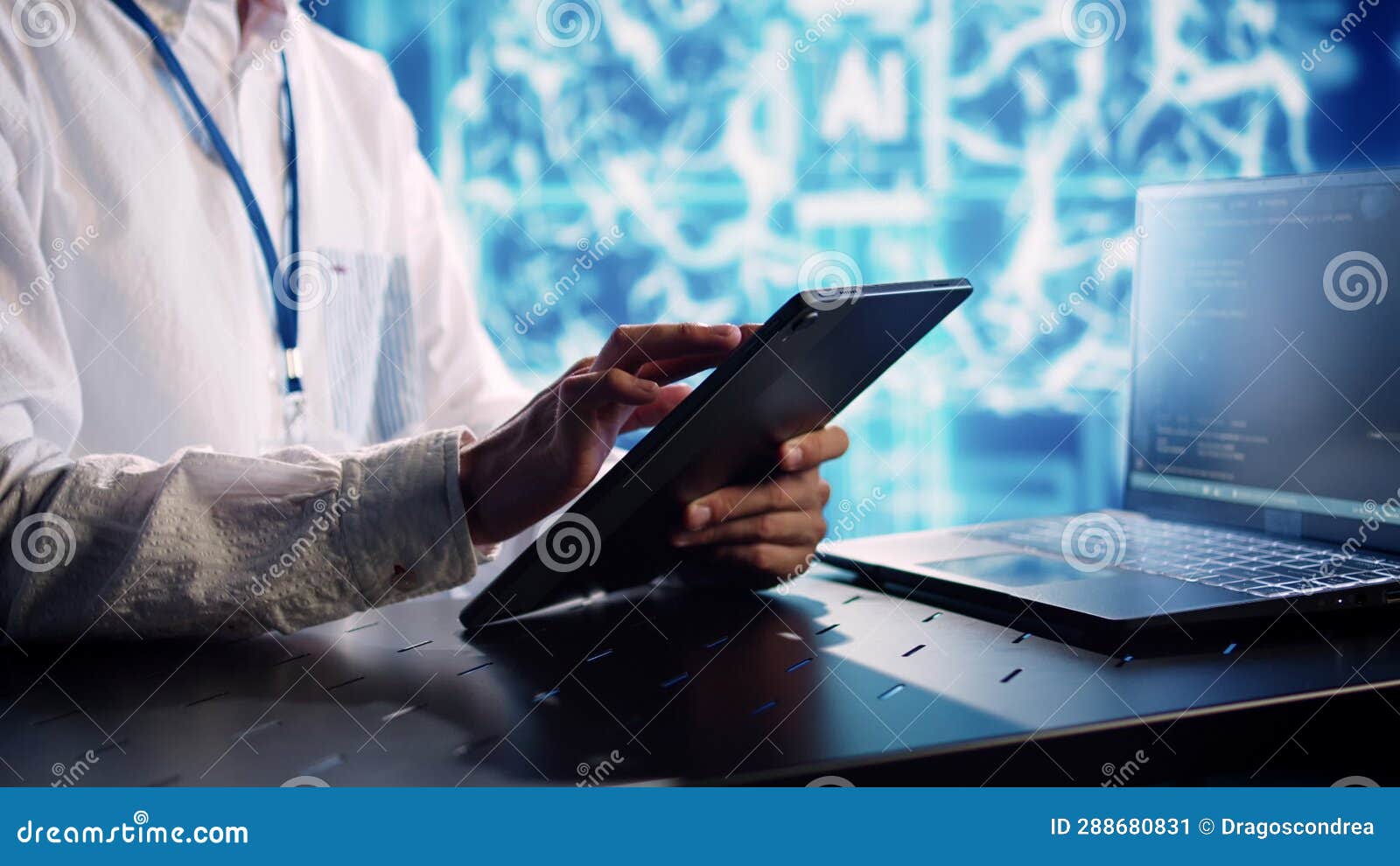 AI Programmer Runs Code in Data Center Stock Video - Video of lines, cybersecurity: 288680831